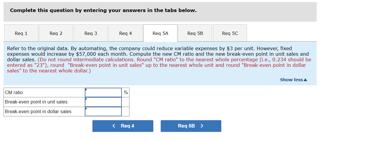 Solved Problem 5-22 (Algo) CVP Applications; Contribution | Chegg.com