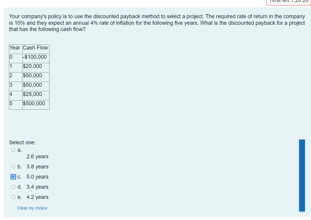 Solved Your company's policy is to use the discounted | Chegg.com