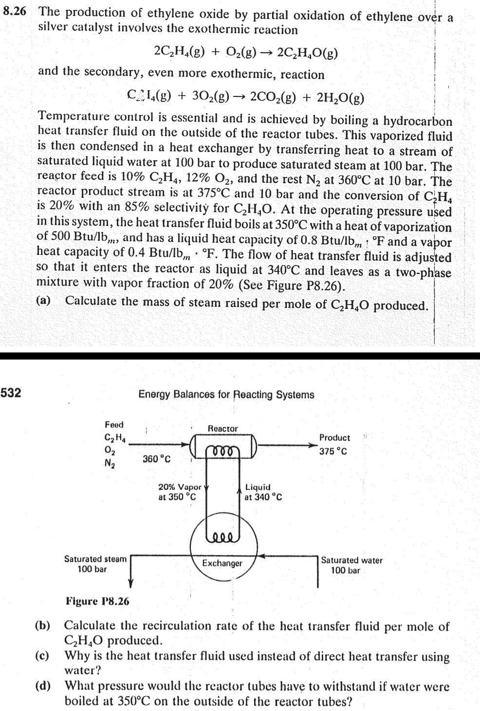 The production of ethylene oxide by partial oxidation | Chegg.com