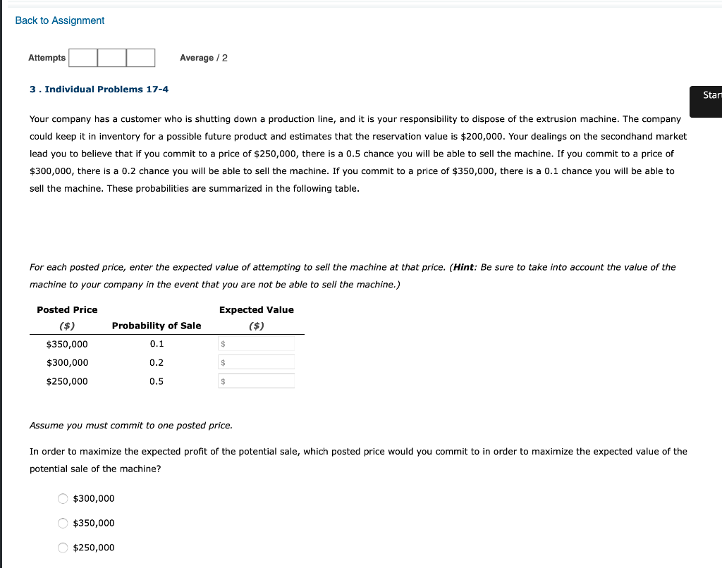 Solved Back to Assignment Attempts Average/2 3. Individual | Chegg.com