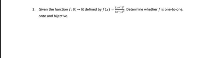 Solved (x+ 2. Given the function f: R - R defined by f(x) = | Chegg.com