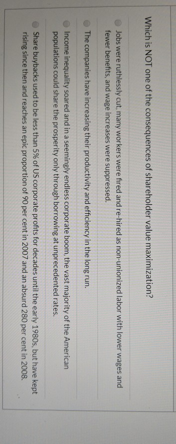 Solved Question 3 1 pts Which of the following concerning | Chegg.com