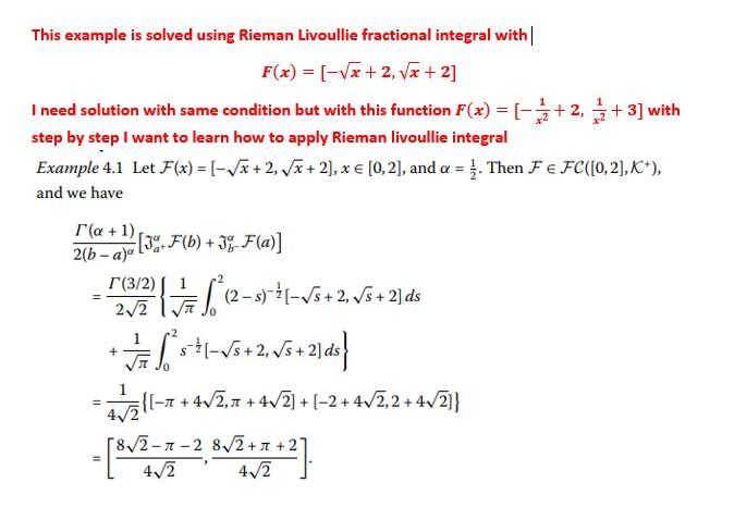 Solved This example is solved using Rieman Livoullie | Chegg.com
