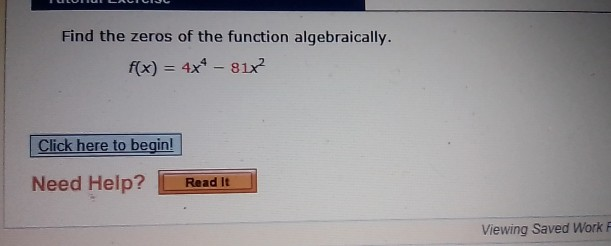 Solved Find the zeros of the function algebraically. f(x) = | Chegg.com
