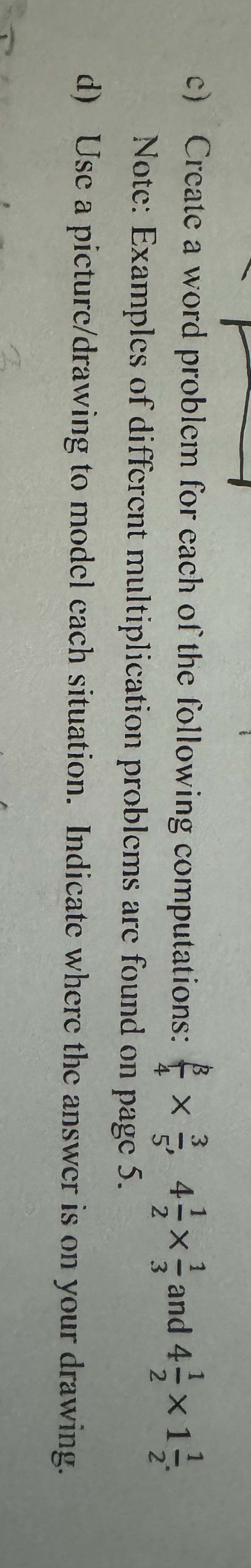 c) Create a word problem for each of the following | Chegg.com
