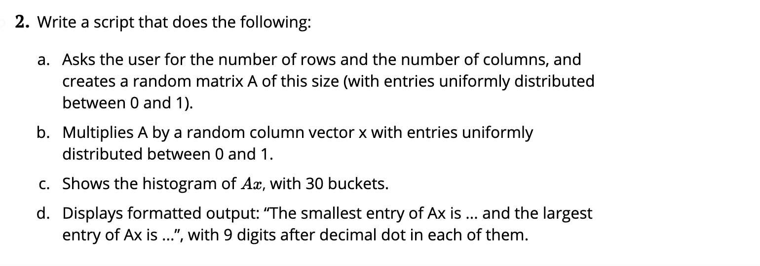 Solved 2 Write A Script That Does The Following A Asks 