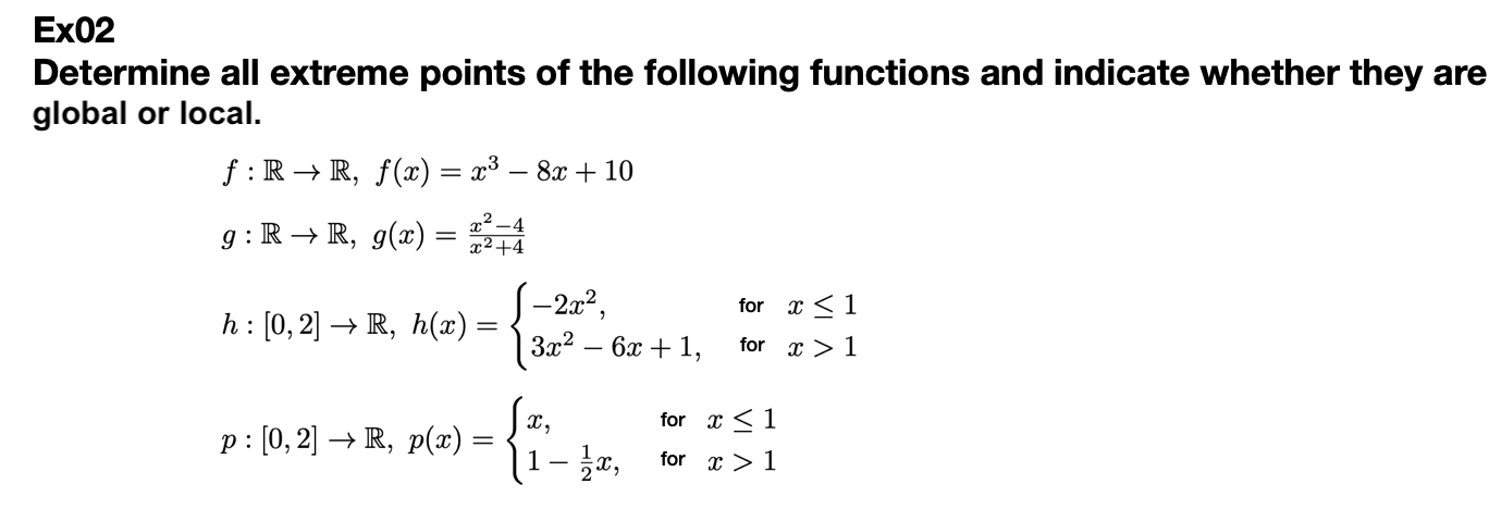 Solved Ex02 Determine all extreme points of the following | Chegg.com