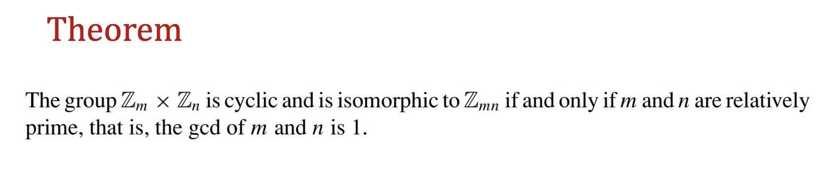 Solved The group Zm×Zn is cyclic and is isomorphic to Zmn if | Chegg.com