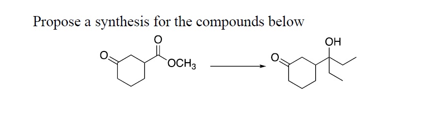 Solved Propose a synthesis for the compounds below | Chegg.com