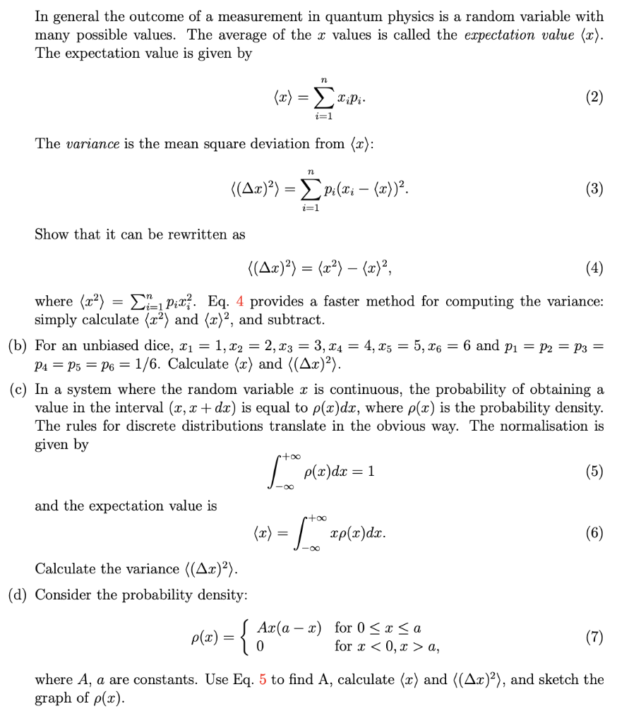 Solved According to Born's statistical interpretation | Chegg.com