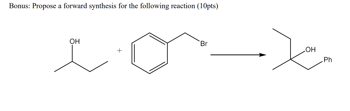 Solved Bonus: Propose a forward synthesis for the following | Chegg.com