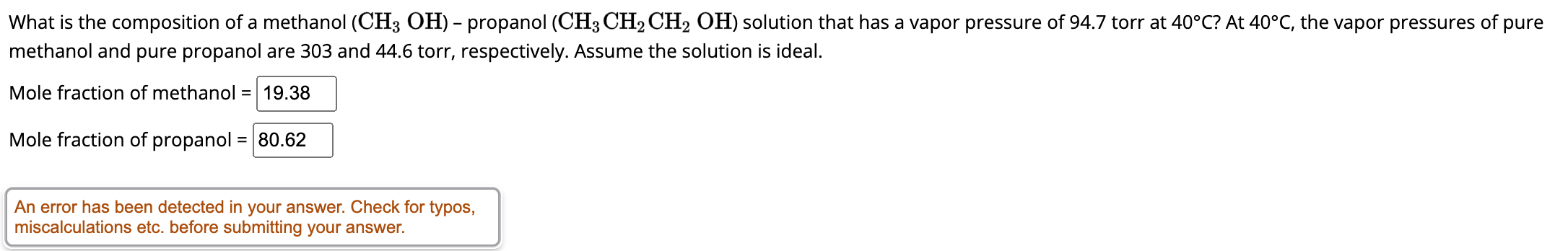 Solved What is the composition of a methanol (CH3OH) - | Chegg.com