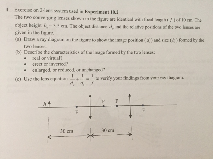 Solved The two converging lenses shown in the figure are | Chegg.com