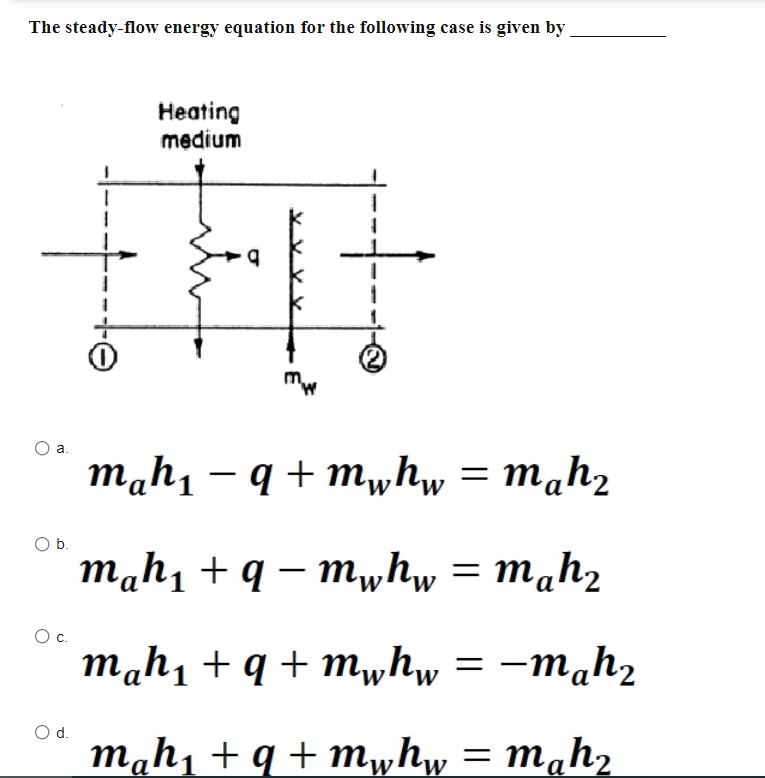 Solved The steady-flow energy equation for the following | Chegg.com