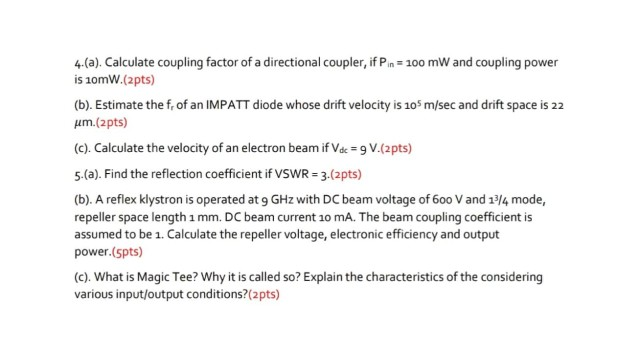 Solved 4.(a). Calculate coupling factor of a directional | Chegg.com