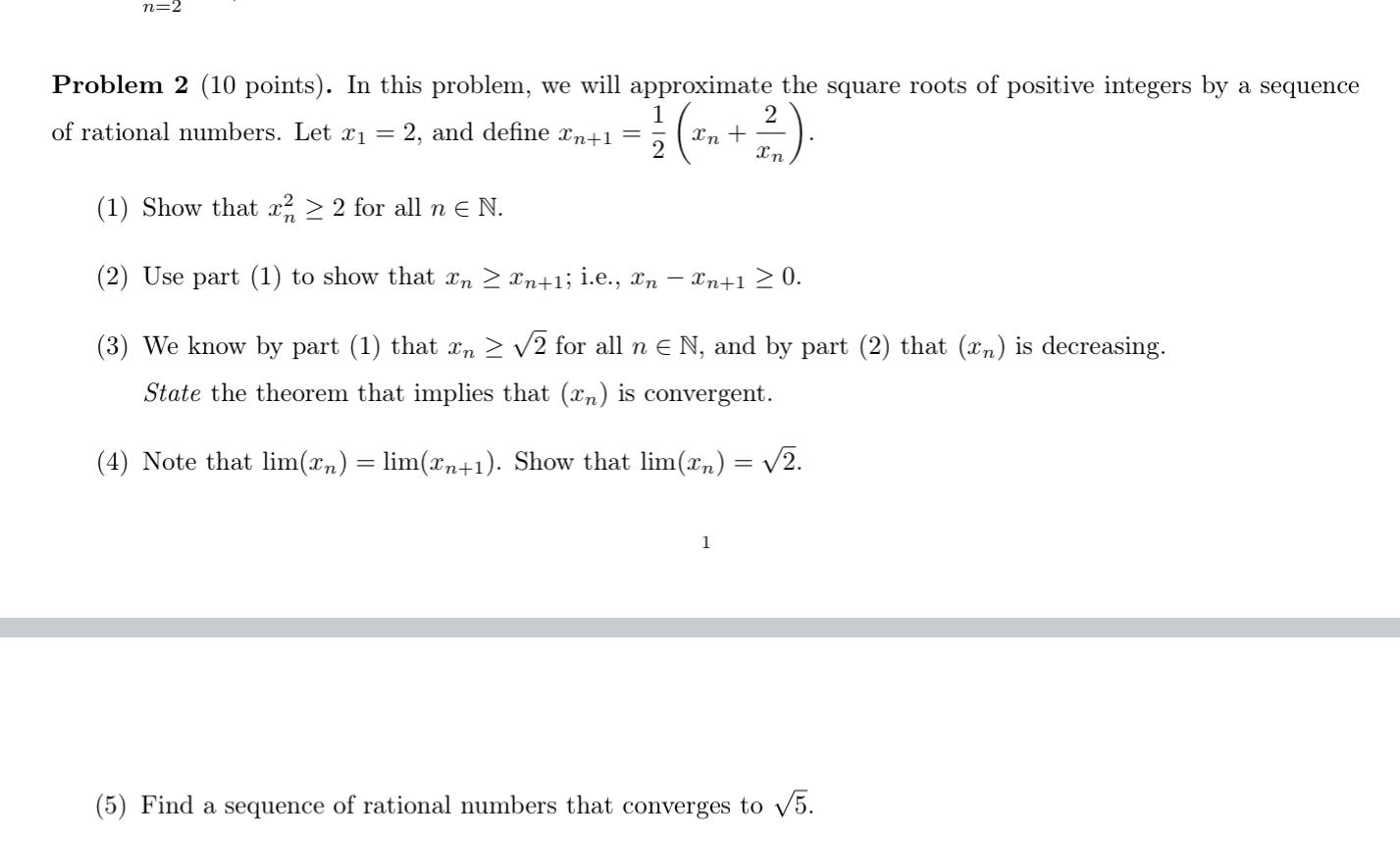 Solved Problem 2 (10 points). In this problem, we will | Chegg.com