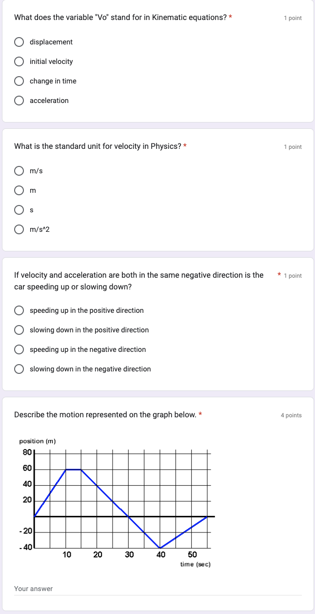 Solved What does the variable "Vo" stand for in Kinematic | Chegg.com