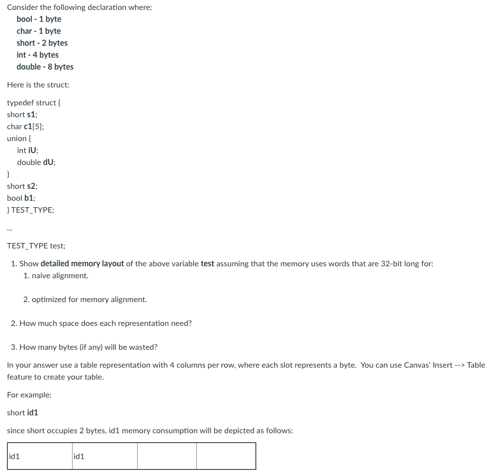 Solved Consider the following declaration where: bool - 1 | Chegg.com