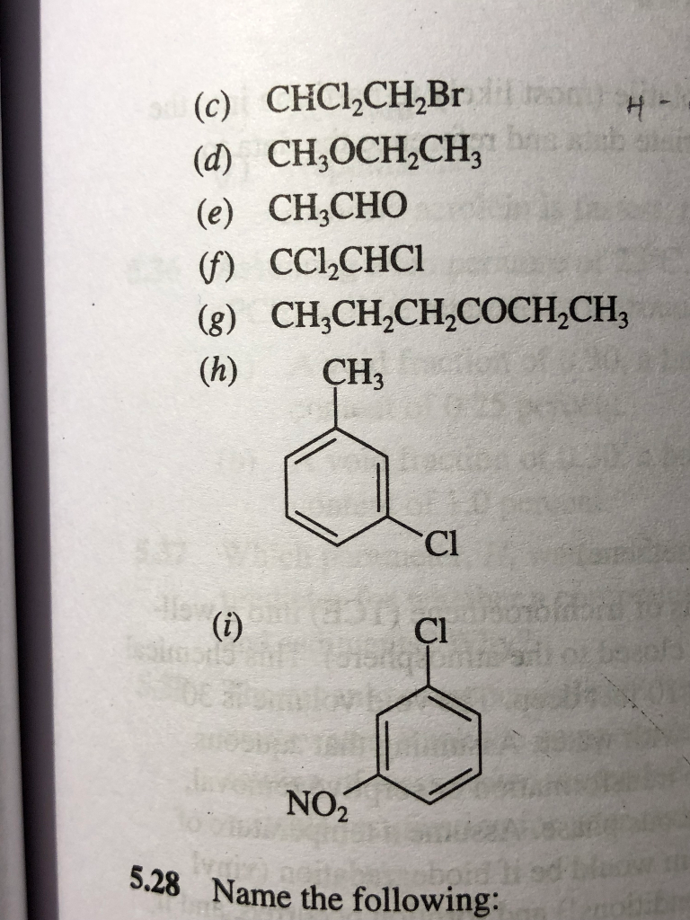 Solved Given the following structural formulas, name (IUPAC | Chegg.com