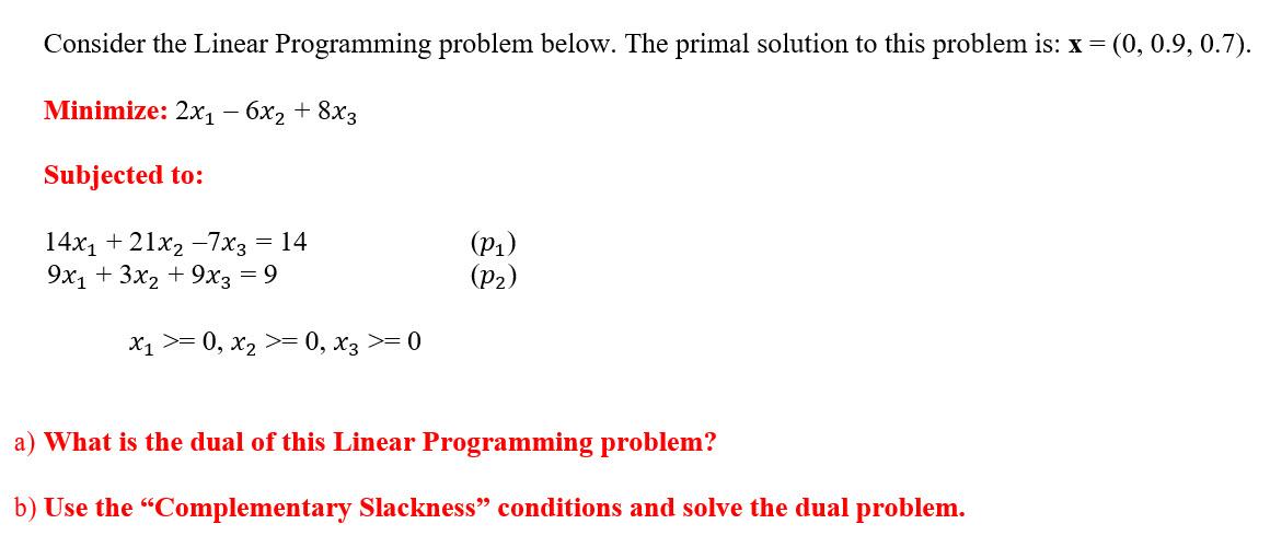 Solved Consider the Linear Programming problem below. The | Chegg.com