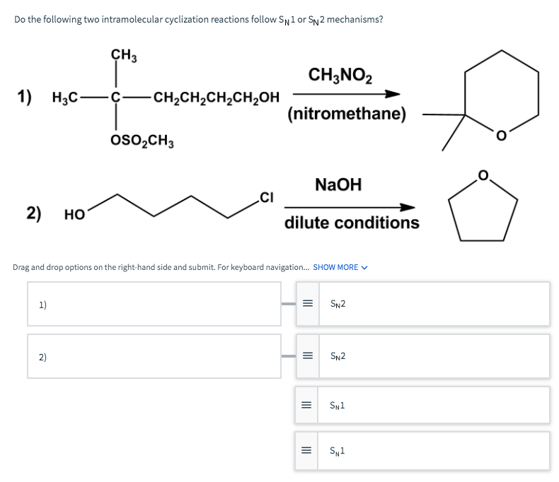 Solved Do the following two intramolecular cyclization | Chegg.com