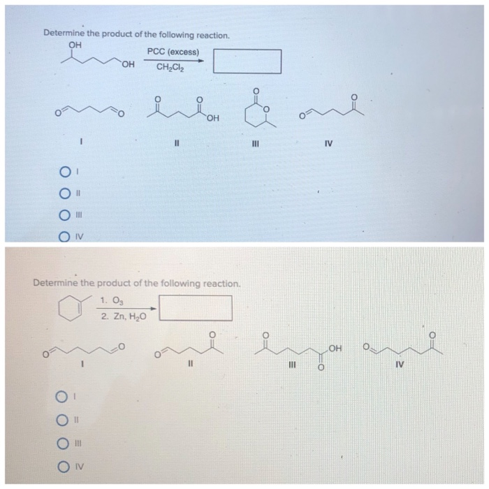 Solved Determine The Product Of The Following Reaction Pcc