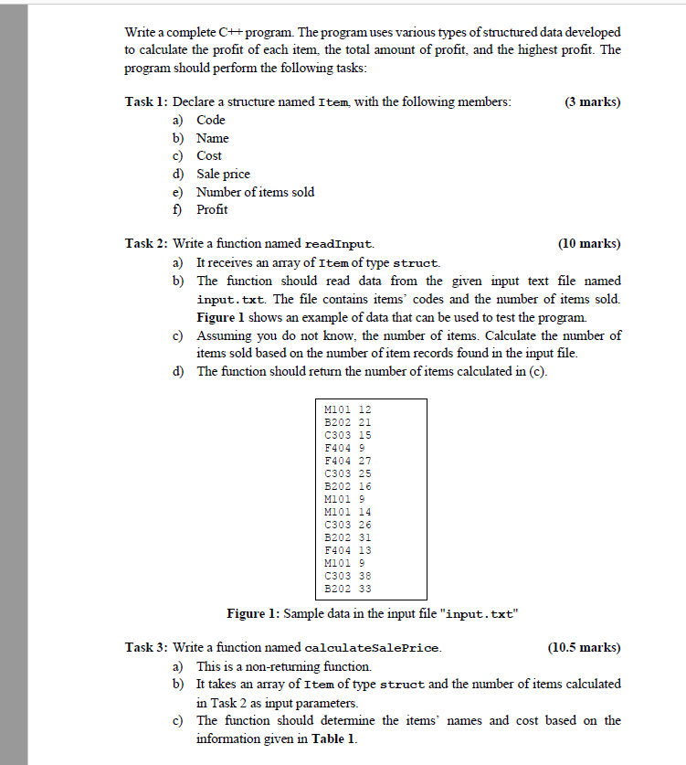 Solved Write a complete CH program. The program uses various | Chegg.com