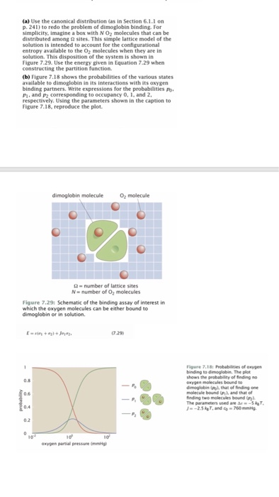 Solved (a) Use the canonical distribution (as in Section | Chegg.com