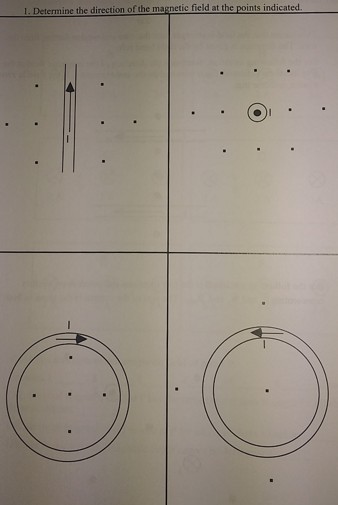 1. Determine the direction of the magnetic field at | Chegg.com