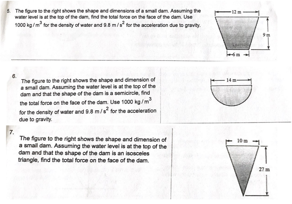 Solved 12 m 5. The figure to the right shows the shape and | Chegg.com
