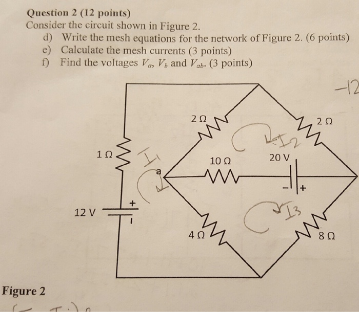 Solved Consider the circuit shown in Figure 2. Write the | Chegg.com
