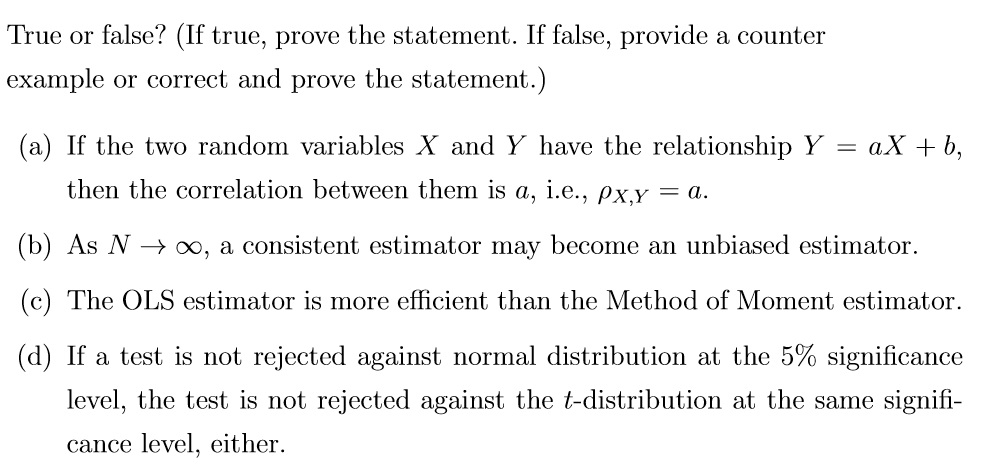 Solved True or false? (If true, prove the statement. If | Chegg.com