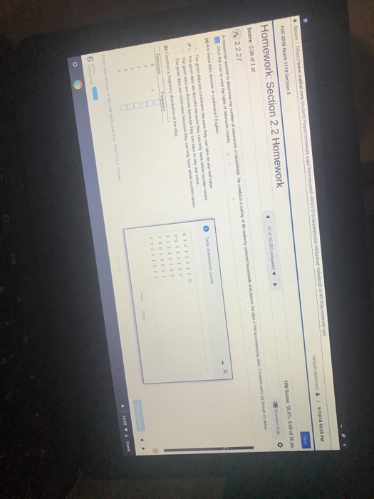 Solved Homework: Section 2.2 Homework Score: 0.06 of 1 pt | Chegg.com