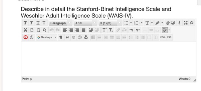 Solved Describe in detail the Stanford-Binet Intelligence | Chegg.com