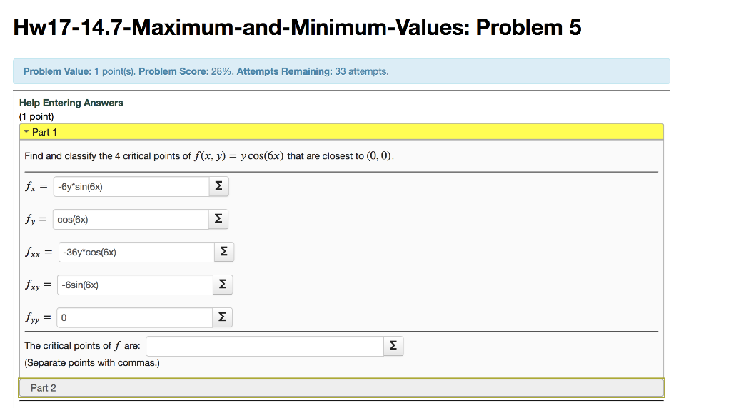 Solved Hw17-14.7-Maximum-and-Minimum-Values: Problem 5 | Chegg.com