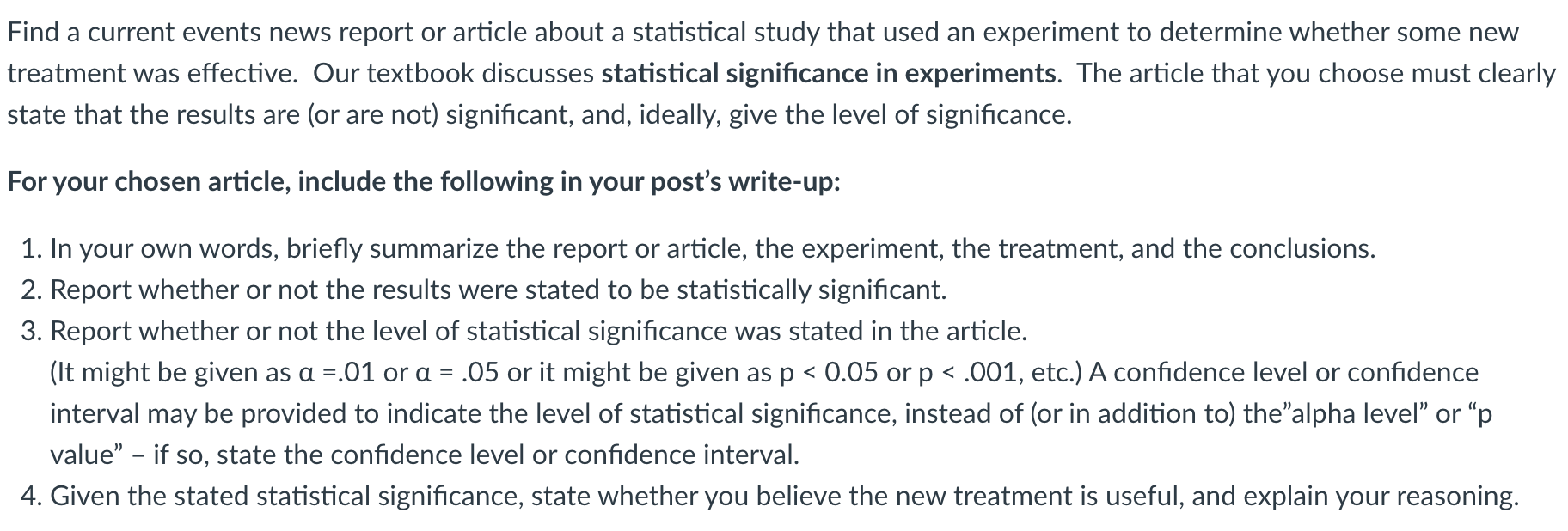 Solved Find a current events news report or article about a | Chegg.com