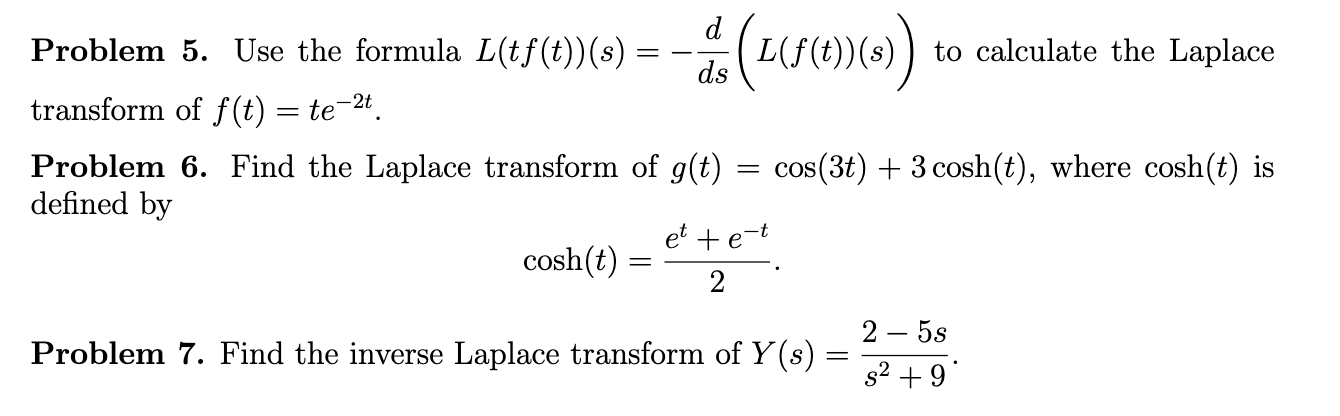 Solved dos (2_S_)(w)) = Problem 5. Use the formula | Chegg.com
