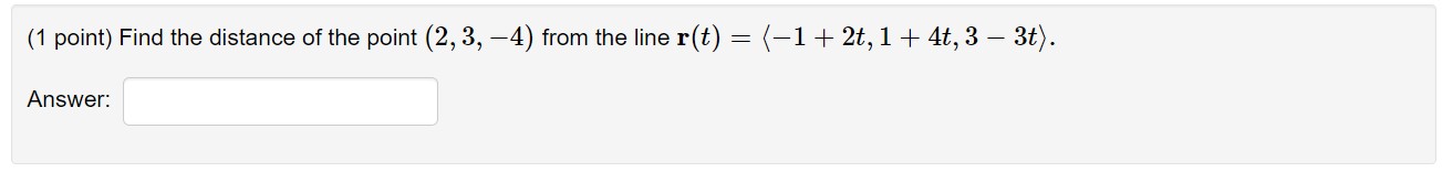 Solved (1 point) An implicit equation for the plane passing | Chegg.com