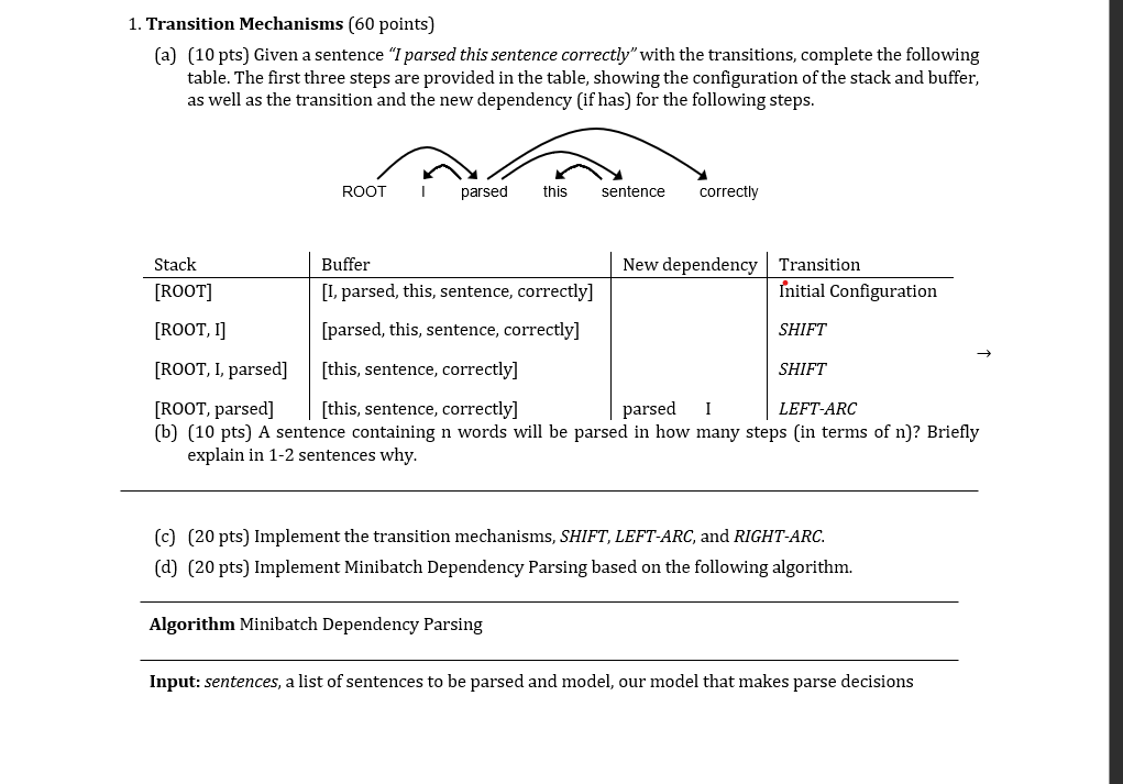 Solved 1. Transition Mechanisms ( 60 points) (a) (10 pts) | Chegg.com
