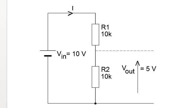 Solved Create a potential divider with an output of 5V with | Chegg.com