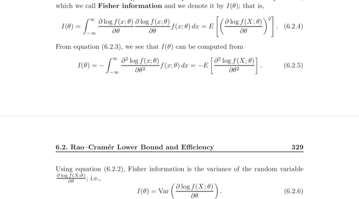 Solved The following equations about Fisher information are | Chegg.com