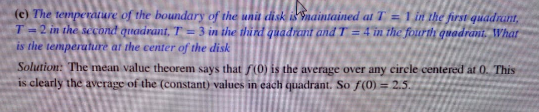 Solved (c) The temperature of the boundary of the unit disk | Chegg.com