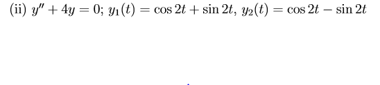 Solved Verify that the given functions y1 and y2 are | Chegg.com