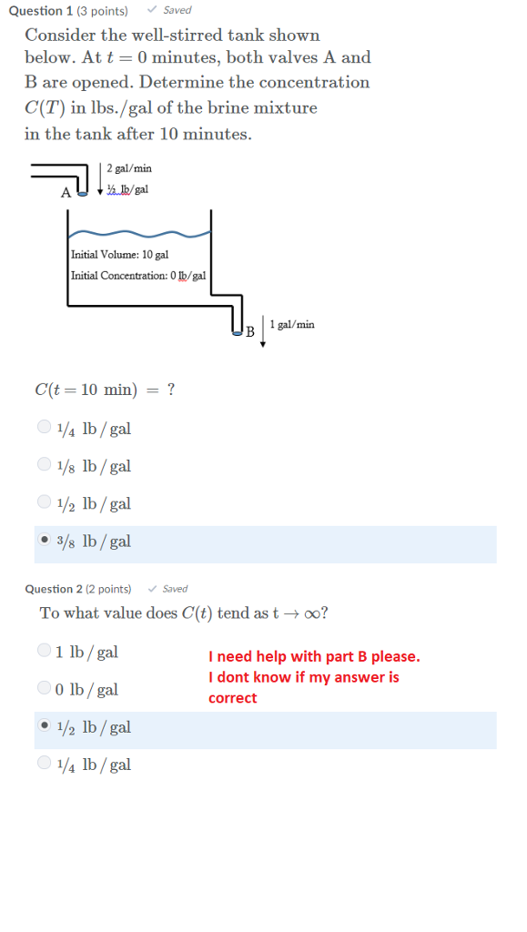 Solved Differential equations Consider the well-stirred tank | Chegg.com