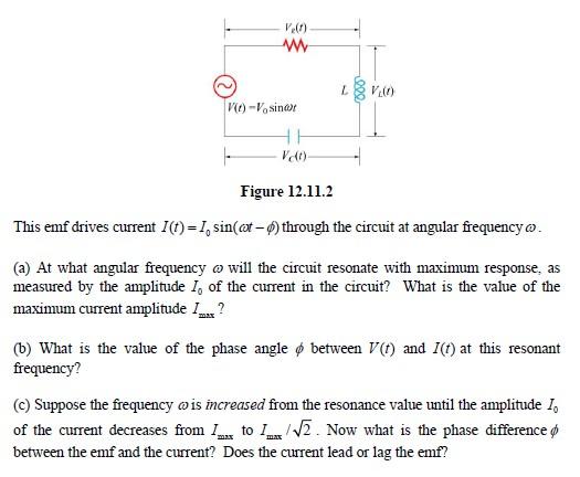 Solved 12.11.2 Driven RLC Circuit Near Resonance The circuit | Chegg.com