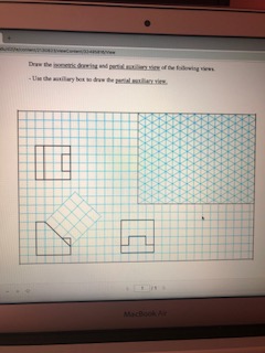 Solved Draw the isometric drawing and partial auxiliary view | Chegg.com
