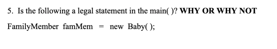 Solved 4. Given the following class. public class | Chegg.com