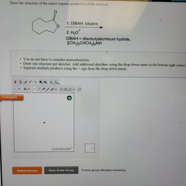 Solved Draw the structure of the major organic product(s) of | Chegg.com