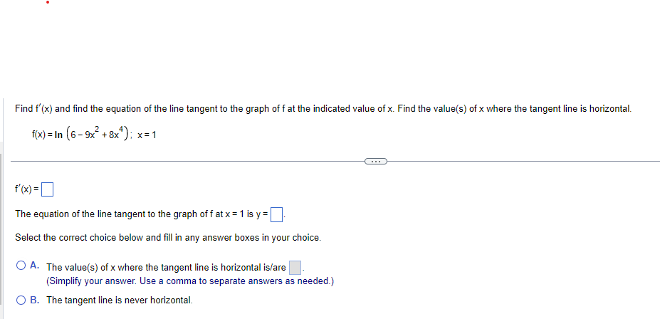 Solved Find f′(x) and find the equation of the line tangent | Chegg.com