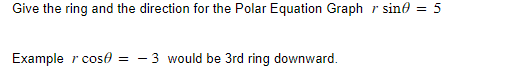 Solved Give the ring and the direction for the Polar | Chegg.com